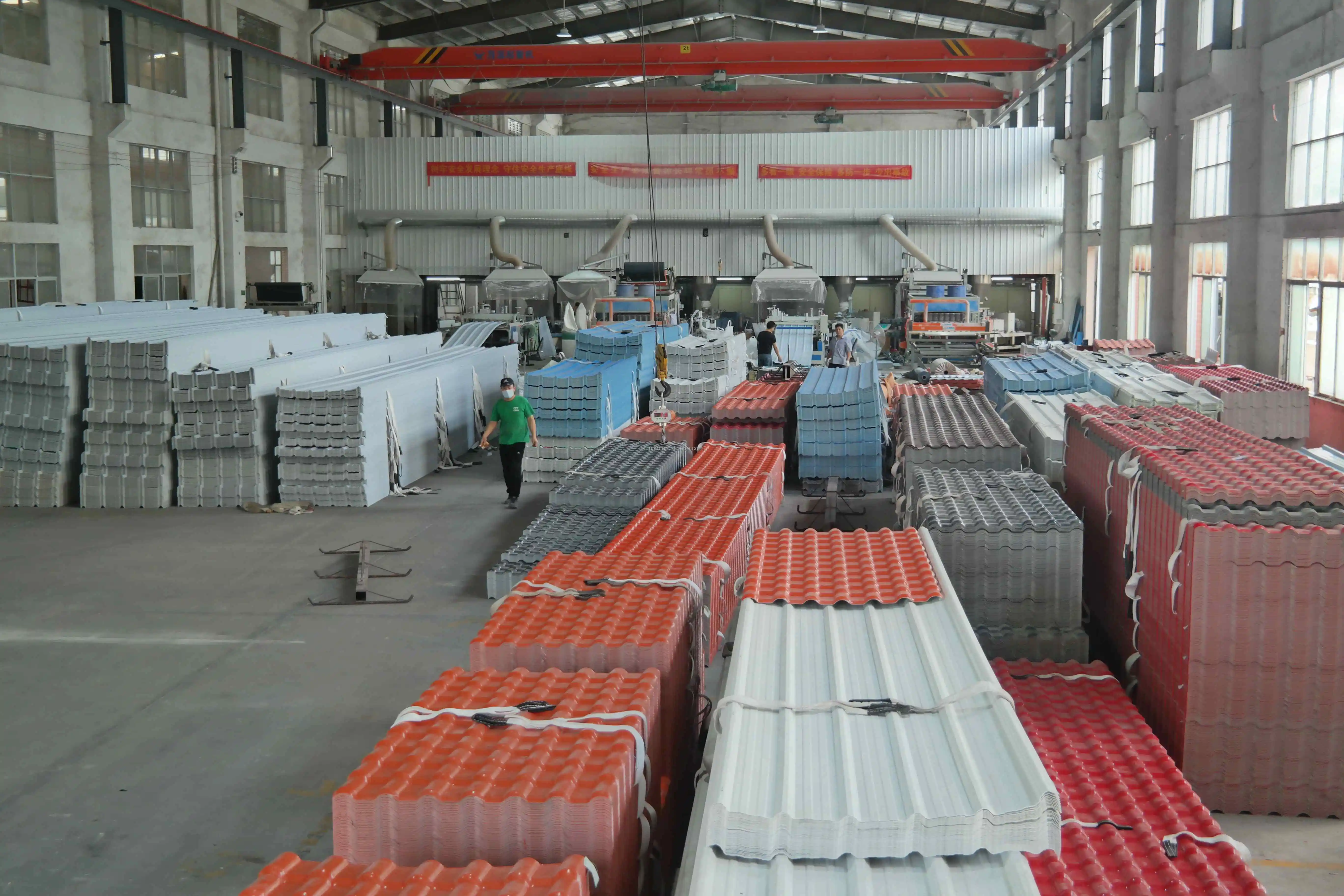 Fire Resistance UPVC Roofing Sheet Multiple Color Corrugated Roof Tile ...