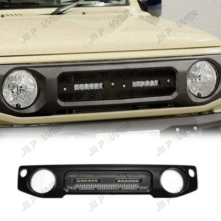 Front Grille For Jimny Jb64/jb74 2018+ - Buy Front Grille For Jimny 2018+ With 1pcs Led Light ...