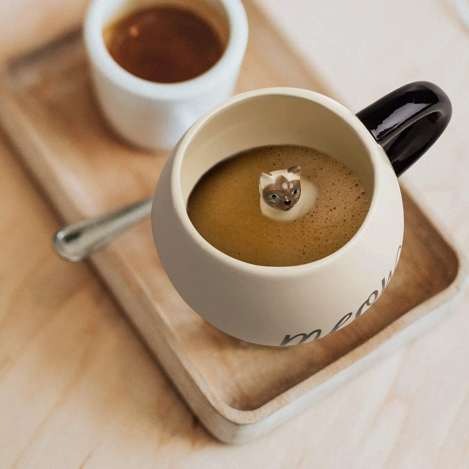 17 Oz Ceramic 3d Animal Surprise Cat Coffee Mug With Baby Cat Inside ...