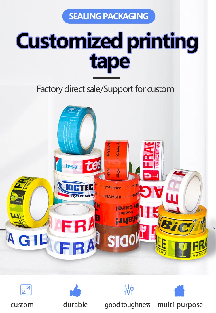 Plastic Wrap Carton Sealing Opp Color Strong Acrylic Adhesive Tape With ...