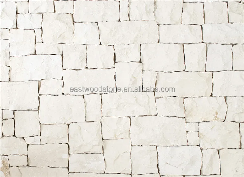 Exterior Walling Rock Face White Sandstone Wall Covering Stone Cladding ...