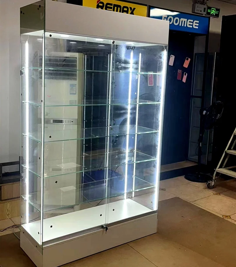 Shop Window Display Showcase - LED Light & Aluminum Frame