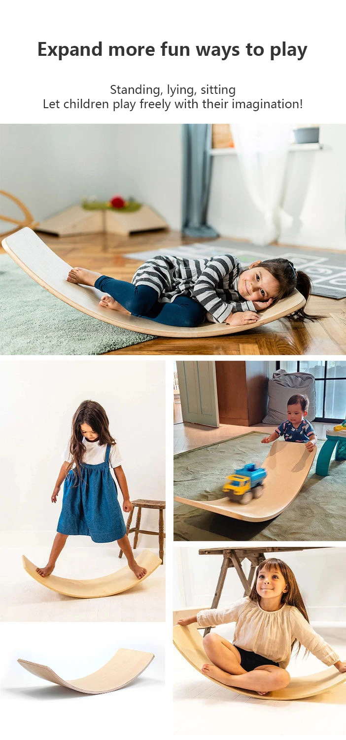 Wooden Balance Board Kids Wobble Board Wooden Toys For Toddlers Kids ...