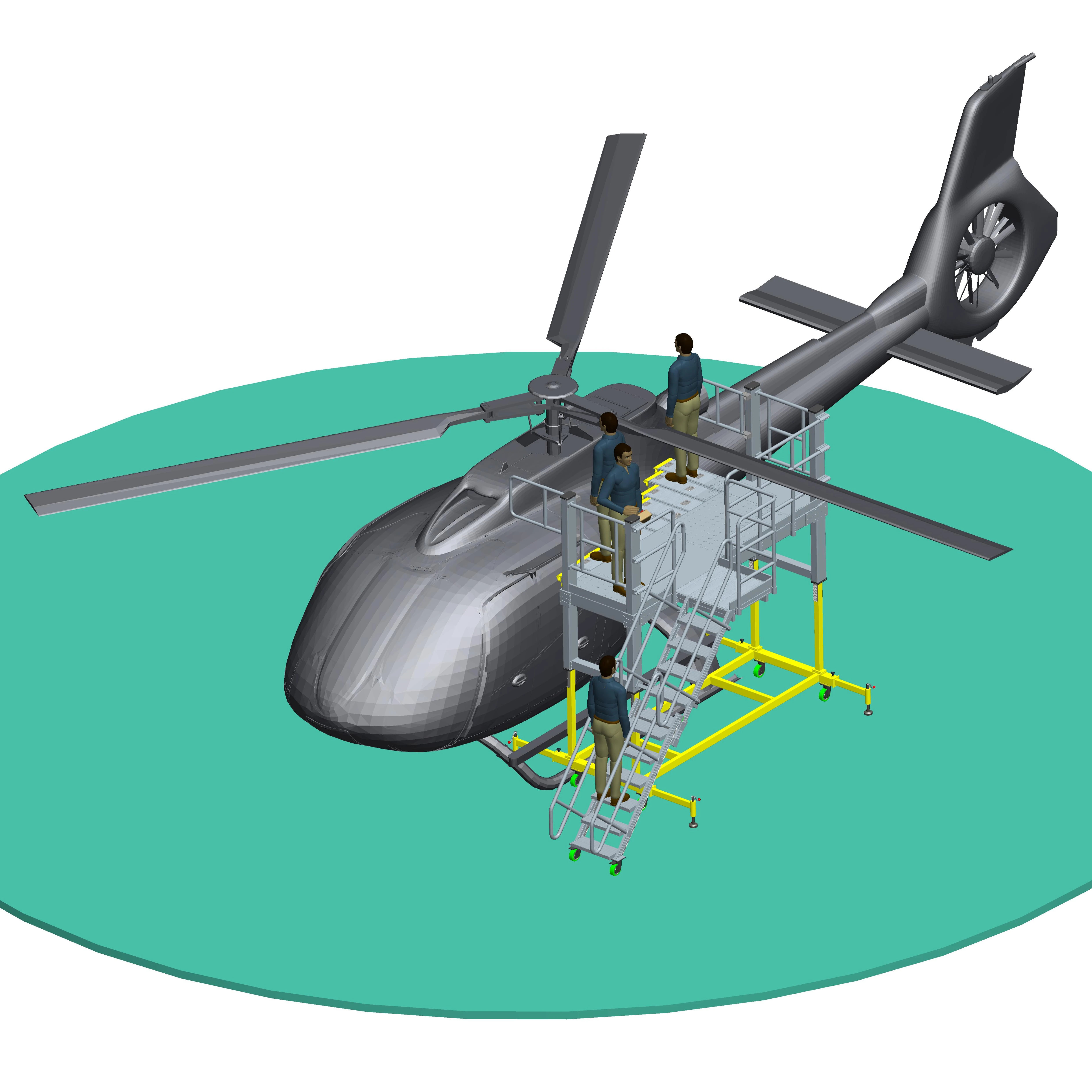 Modular Aircraft Fuselage Docks Helicopter Docking Systems Maintenance ...