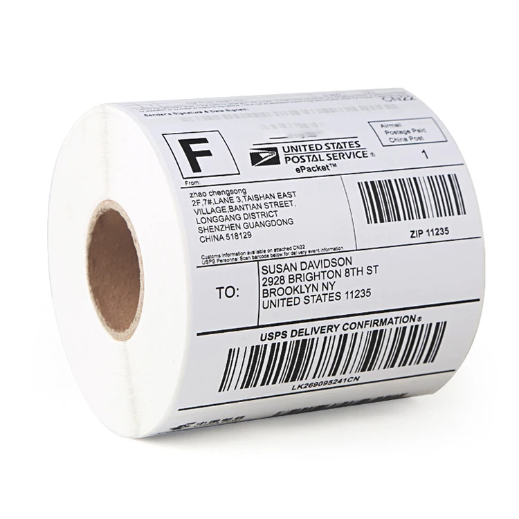 Custom Any Size 4x6inch Print Waybill Logistics Shipping Labels Sheet ...