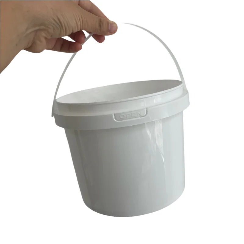 Round plastic buckets custom logo and printing plastic container food ...