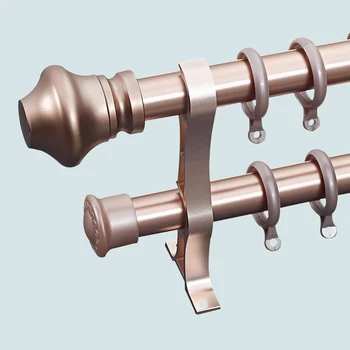 Hot Sale Modern Window Roman Rod Double Rod Decorated Aluminum Hardware ...