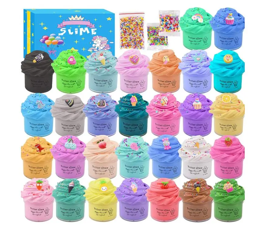 30 Pack Butter Slime Kits,Unicorn Slime Putty For Girls And Boys,Mini ...