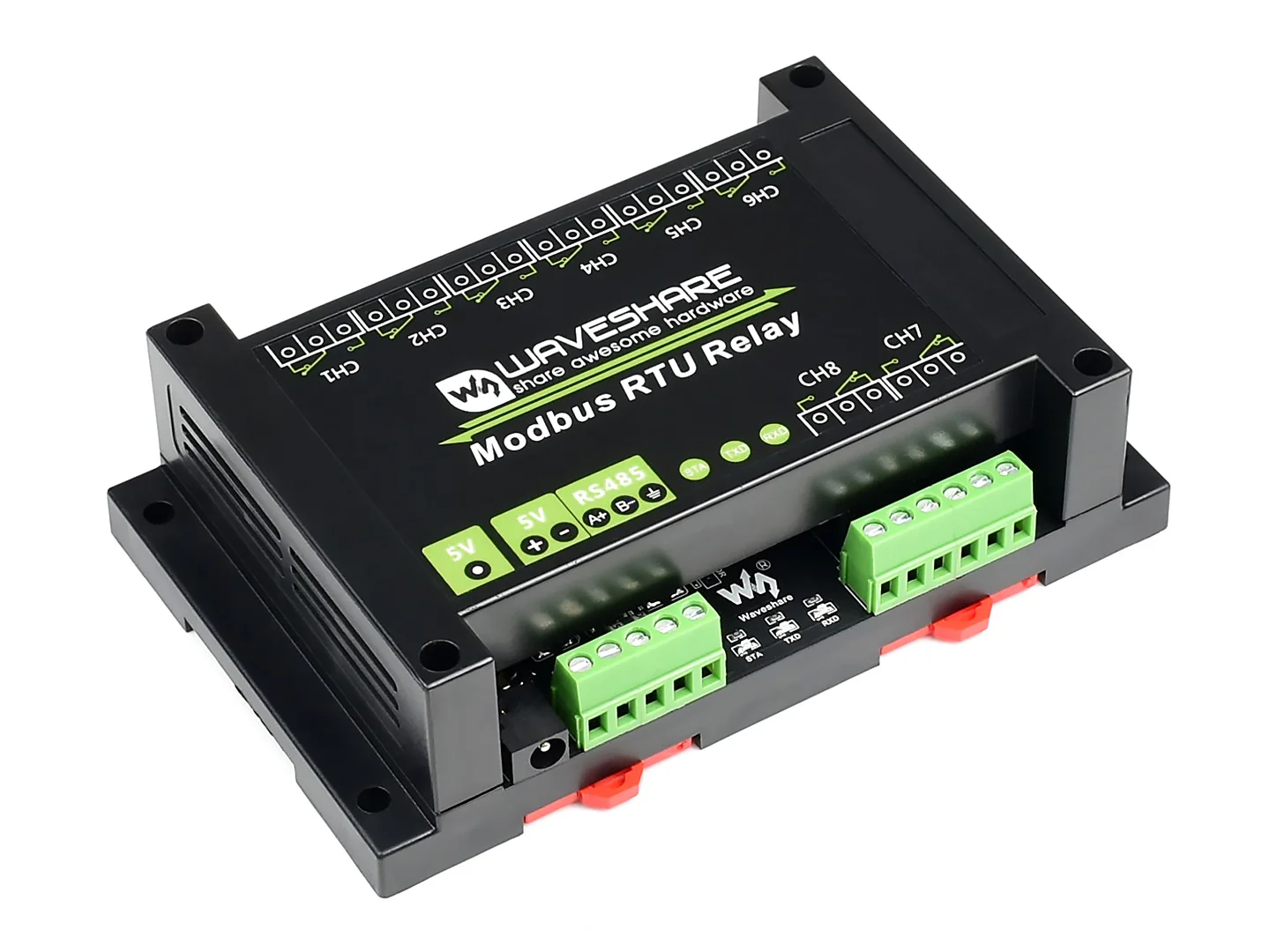 Industrial Modbus RTU 8-Ch Relay Module with RS485 Interface