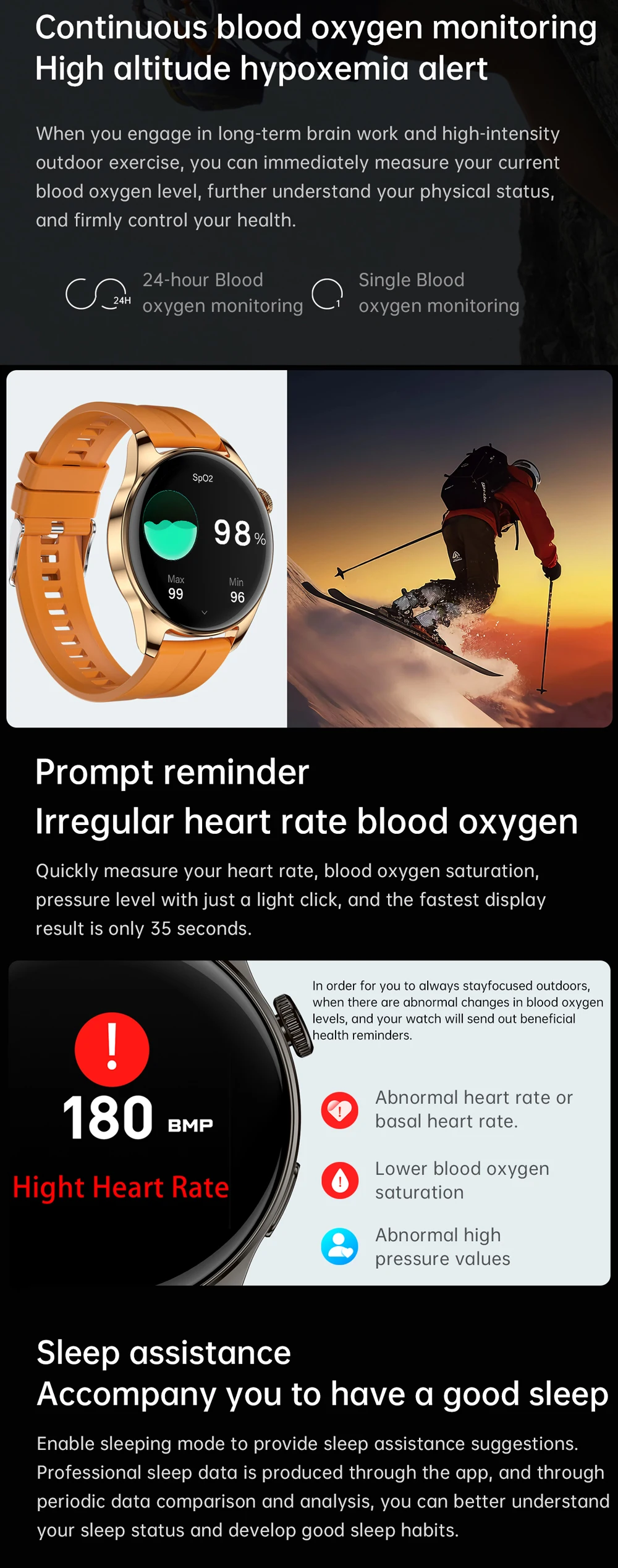 Sport Modes Smart Watch Ip68 Waterproof Intelligent Zinc Alloy Metal ...