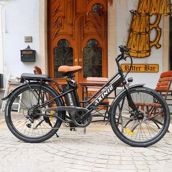 Axiniu Electric Bike 26 Inch Urban City Ebike 250w Long Range Step ...