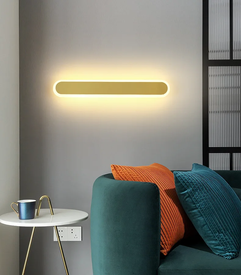 Nordic Led Wall Lights Indoor Hotel Wall Mounted Bedside Lamp 60cm 80cm ...