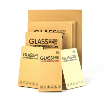 Custom Package Kraft Paper Retail Packing Box For Mobile Phone Tempered ...