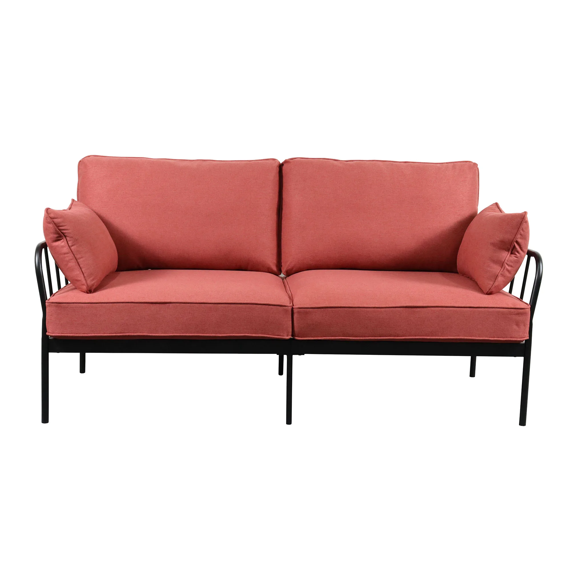 Metal Sofa / Steel Framework With Upholstered Cushions / Easy Assembly ...