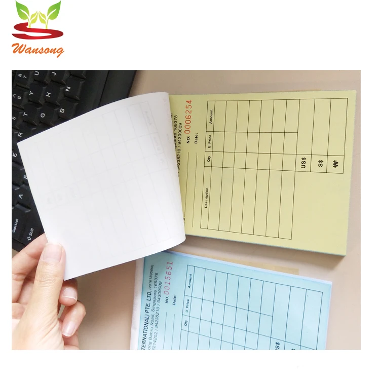 New products numbered and perforated carbonless paper duplicate invoice ...