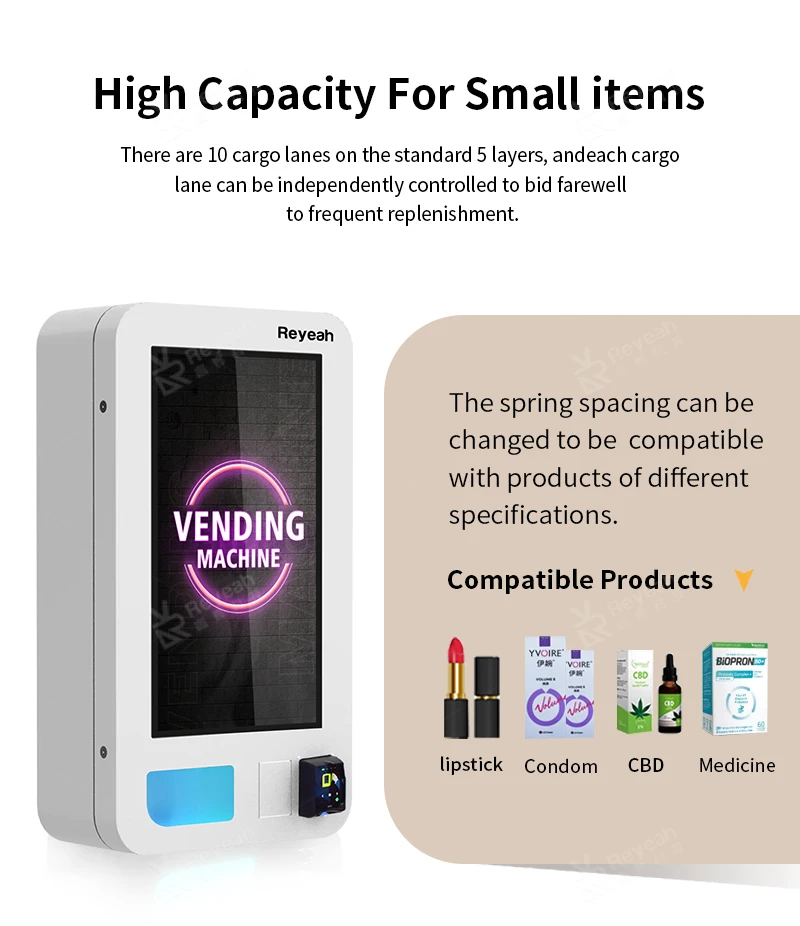 32 Inch Touch Screen Vending Machine Self Services Mini Smart Wall ...