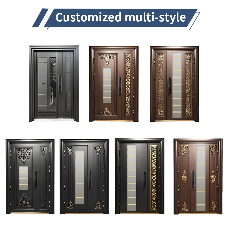Custom Luxury Style Exterior Doors for Houses with Security
