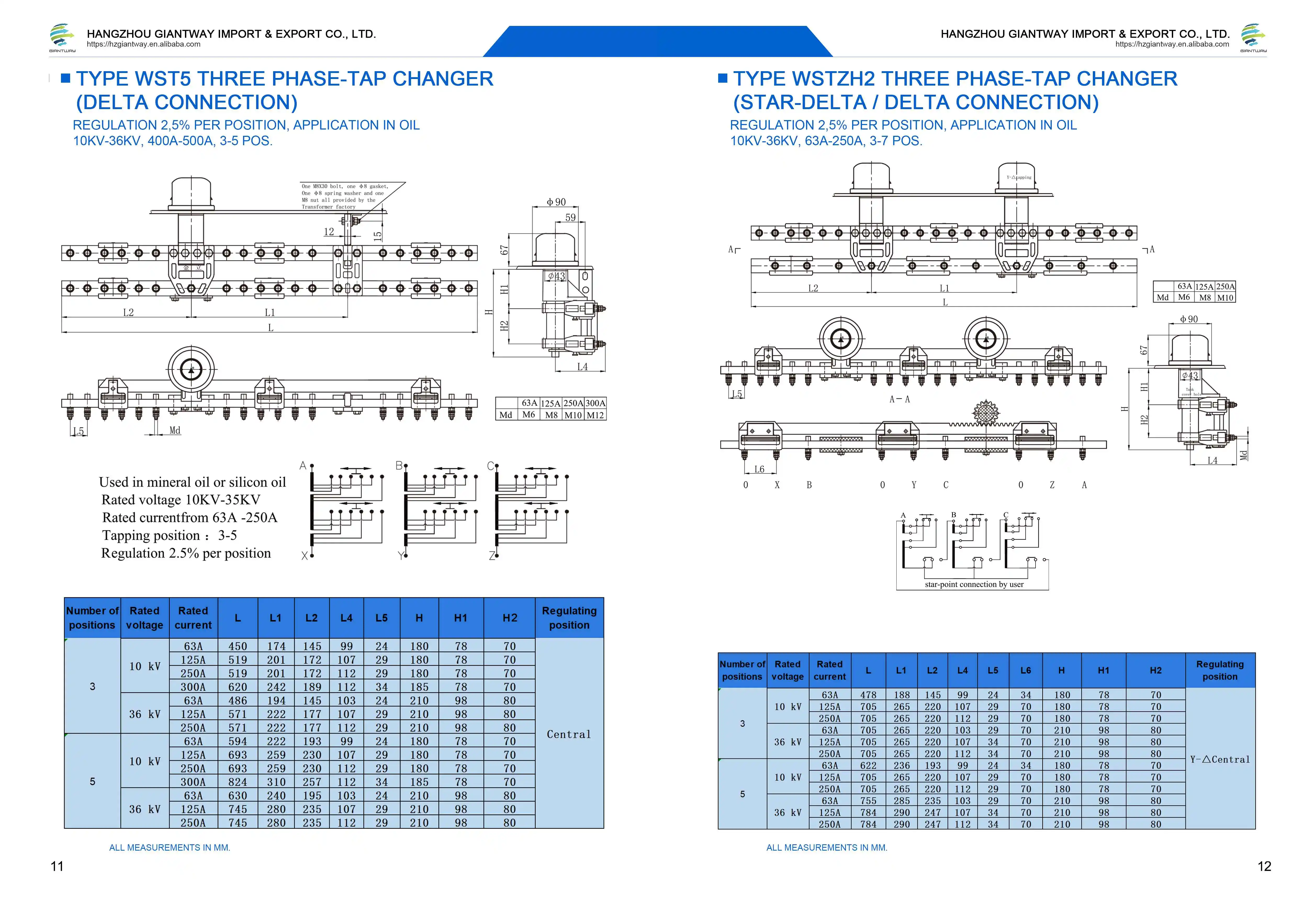 24KV 30A Type Wstiii Three Phase off-Load DETC Transformer