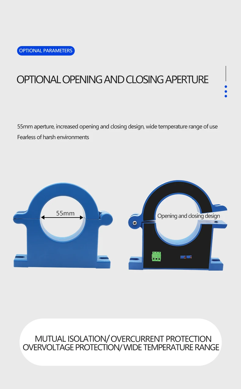 Perforated AC Current Transmitter Input AC signal Output Current ...