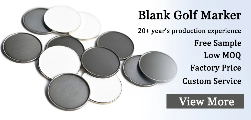 Blank 25mm Enamel White Plain Blank Golf Ball Marker for UV Print Golf ...