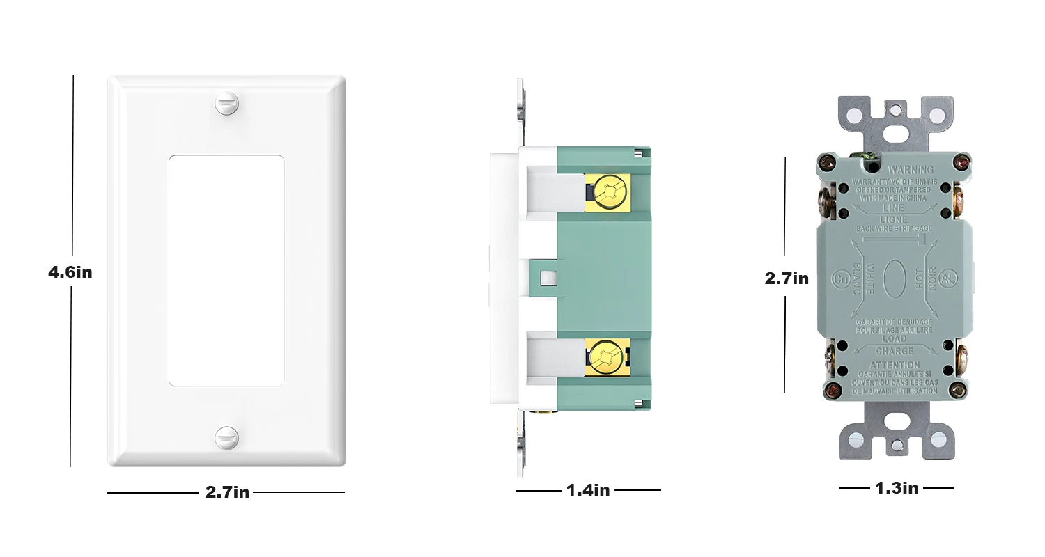 American 125V 15amp GFCI Outlet - Tamper Resistant Safety