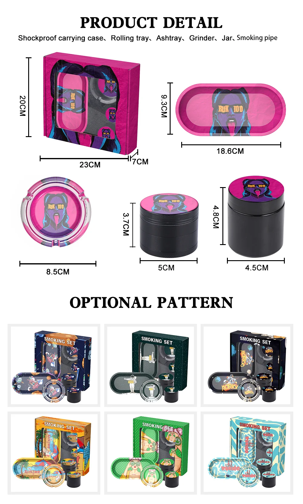 Factory Wholesale Custom 4 in 1 Smoking Kits Grinder Kit Grinder ...