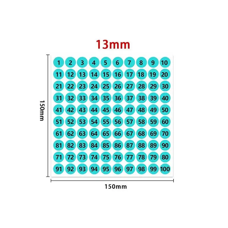 Self Adhesive Colorful Dot Number Sticker For Serial Number - Buy ...