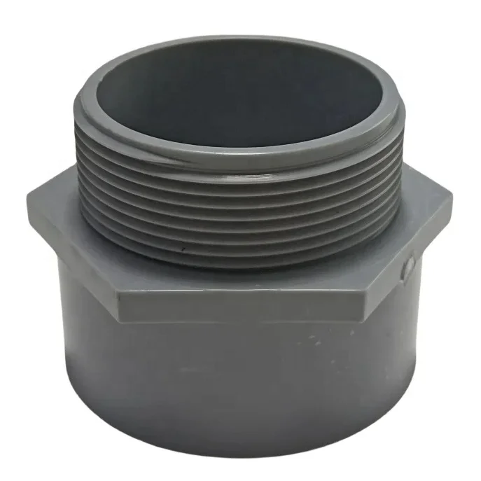 2 Inch Pvc Male Thread Terminal Adapter Straight Connector Electrical Conduit Fittings Etl ...