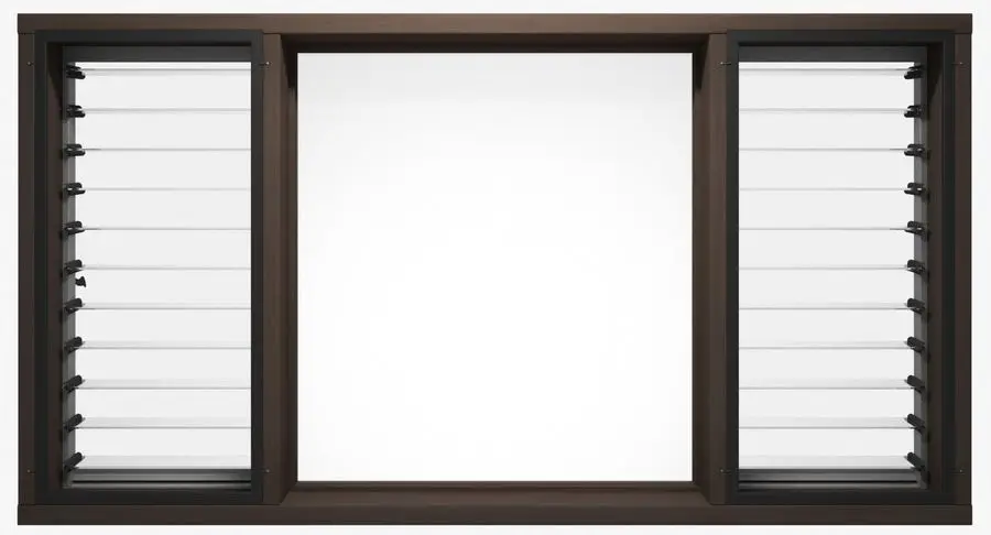 Modern Adjustable Vertical Glass Louver Window - Pretty House