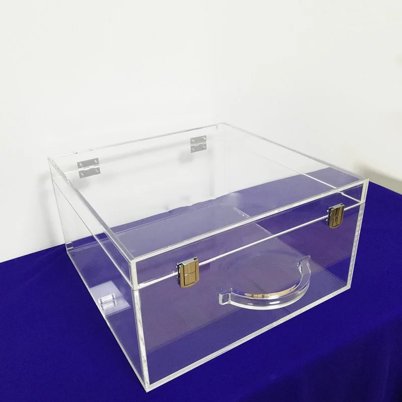 Customized Clear Acrylic Lucite Suitcase/ Briefcase With Handle Clear ...