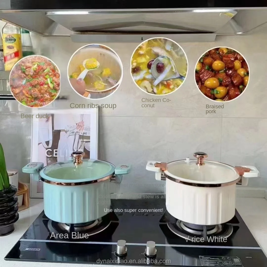 Large Capacity Micro-Pressure Cooking Pot Universal Non-Stick Multi ...