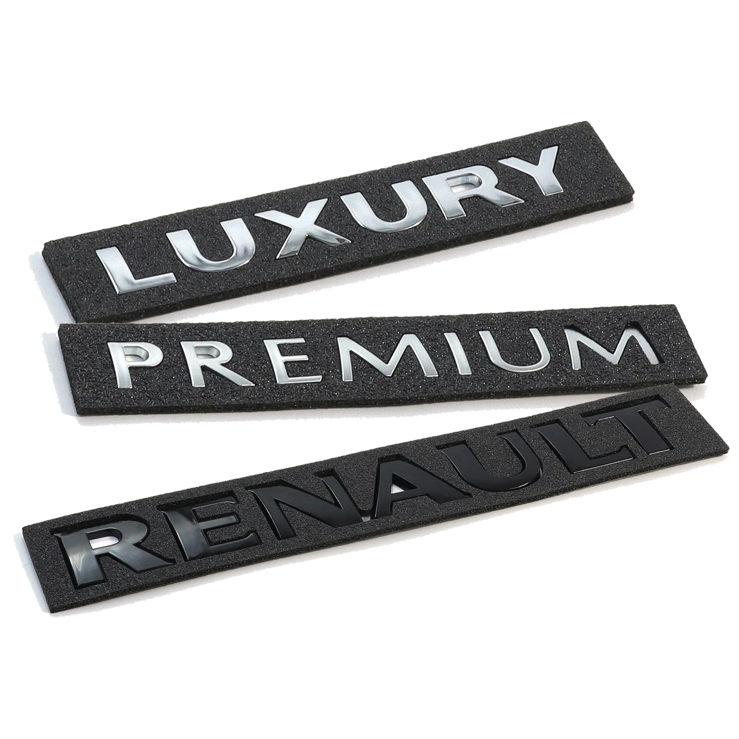 Diy Metal Numeric Letter Stickers Car Emblem Abs Silver Black Badge ...