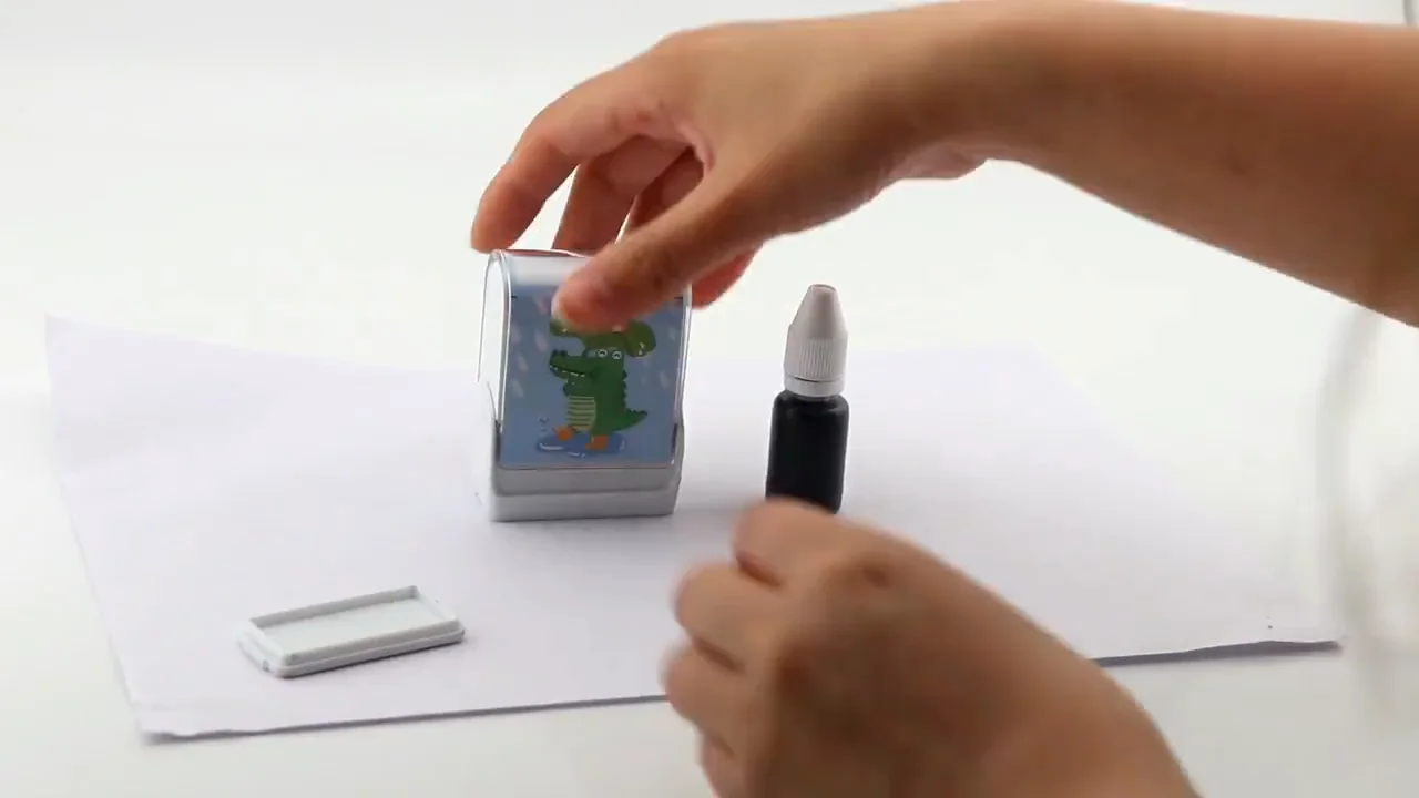 Diy Self Inking Stamp Refillable Ink Cartoon Clothes Children Name ...