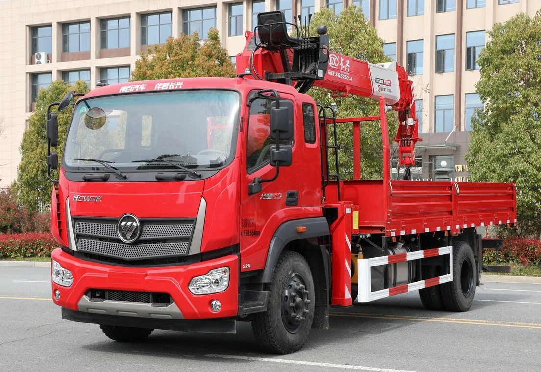 Foton Crane Conveyor Truck 4x2 Lorry Mounted Straight Arm 5tons 10tons ...