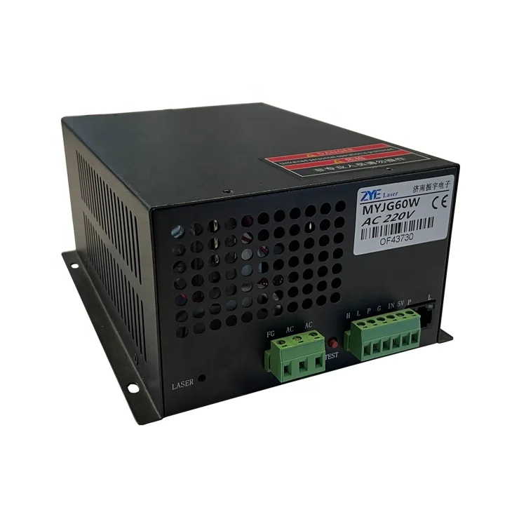 Zye Co2 Laser Power Supply Myjg 60W With Lcd Display For 60-80w Laser ...