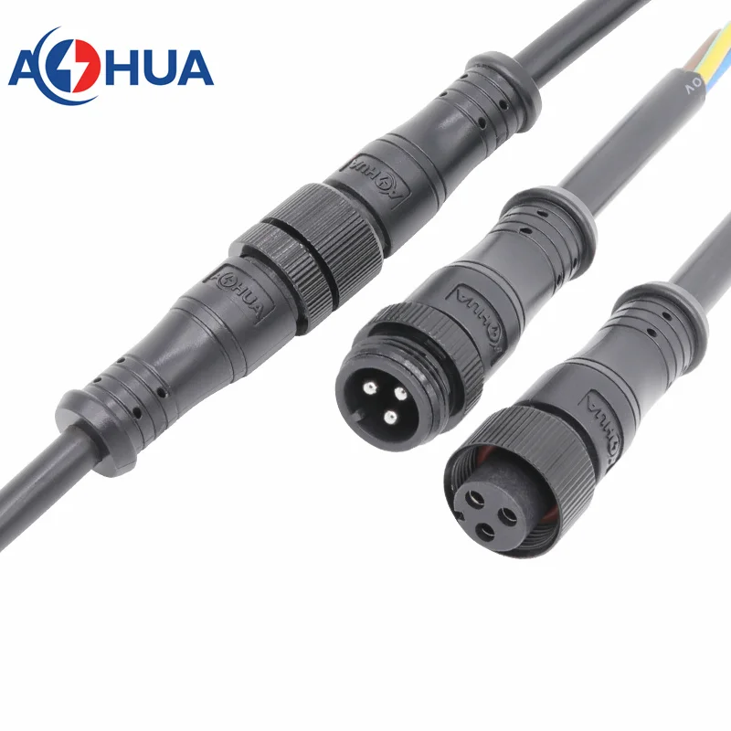 3 Pin Plug Socket Solar Connector With 6mm Solar Cable - Buy Waterproof ...
