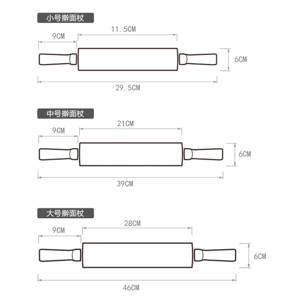 Factory Wholesale Multiple Models Wooden Rolling Pin Dough Baking Tools ...
