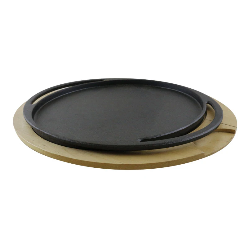 Alibaba.com: Customized cast iron sizzling plate with wooden underliner ...