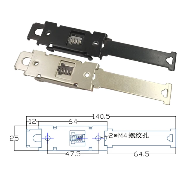 Universal 35mm Steel DIN Rail Mounting Clip Clamps for Ssrs