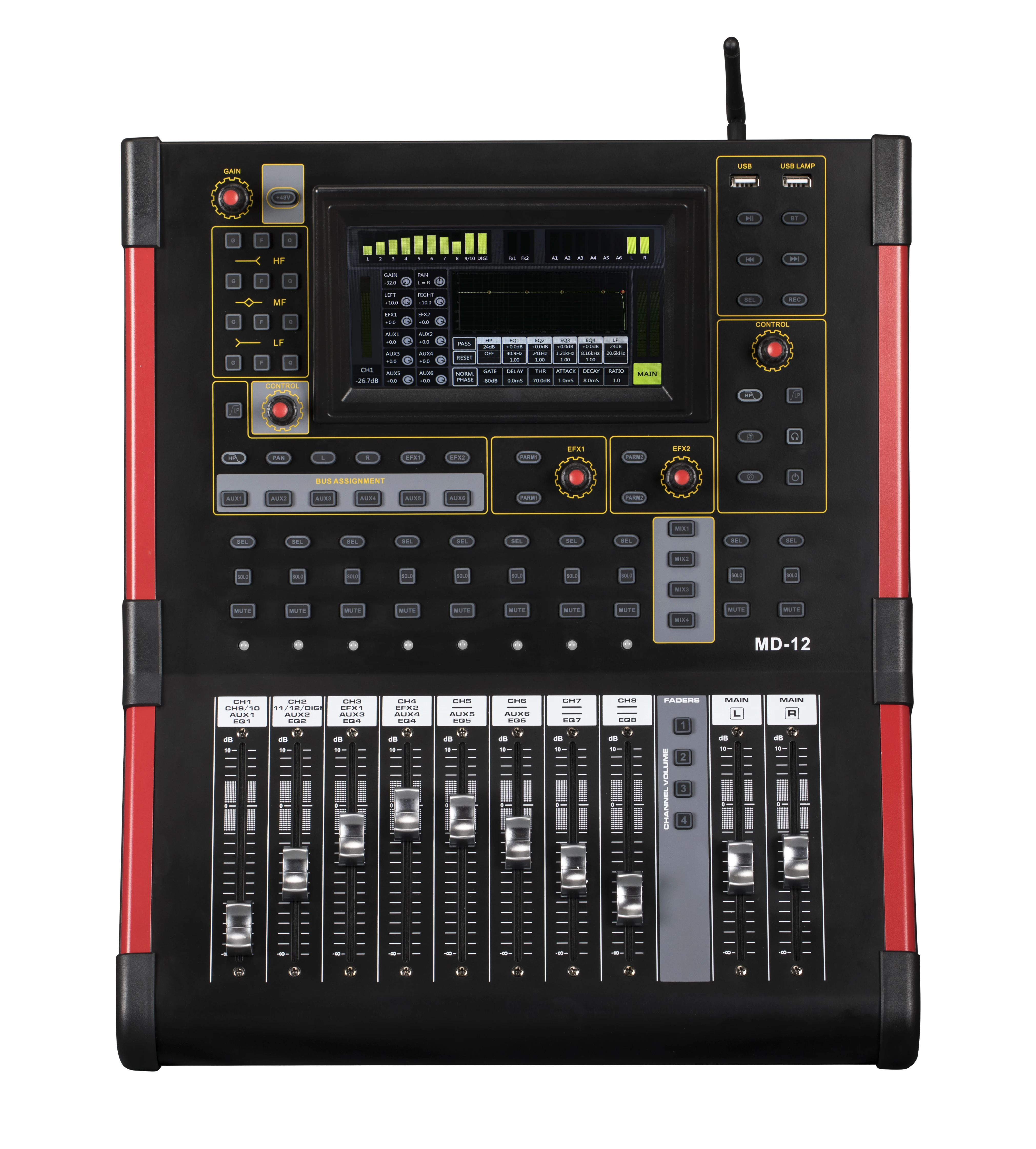 Professional Touch Screen Md 18 Channel DJ Mixer Digital Audio Mixer ...