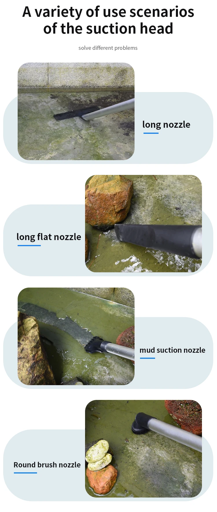 Wet and Dry Handheld Fish Pond Cleaner Robot Swimming Pool Vacuum ...