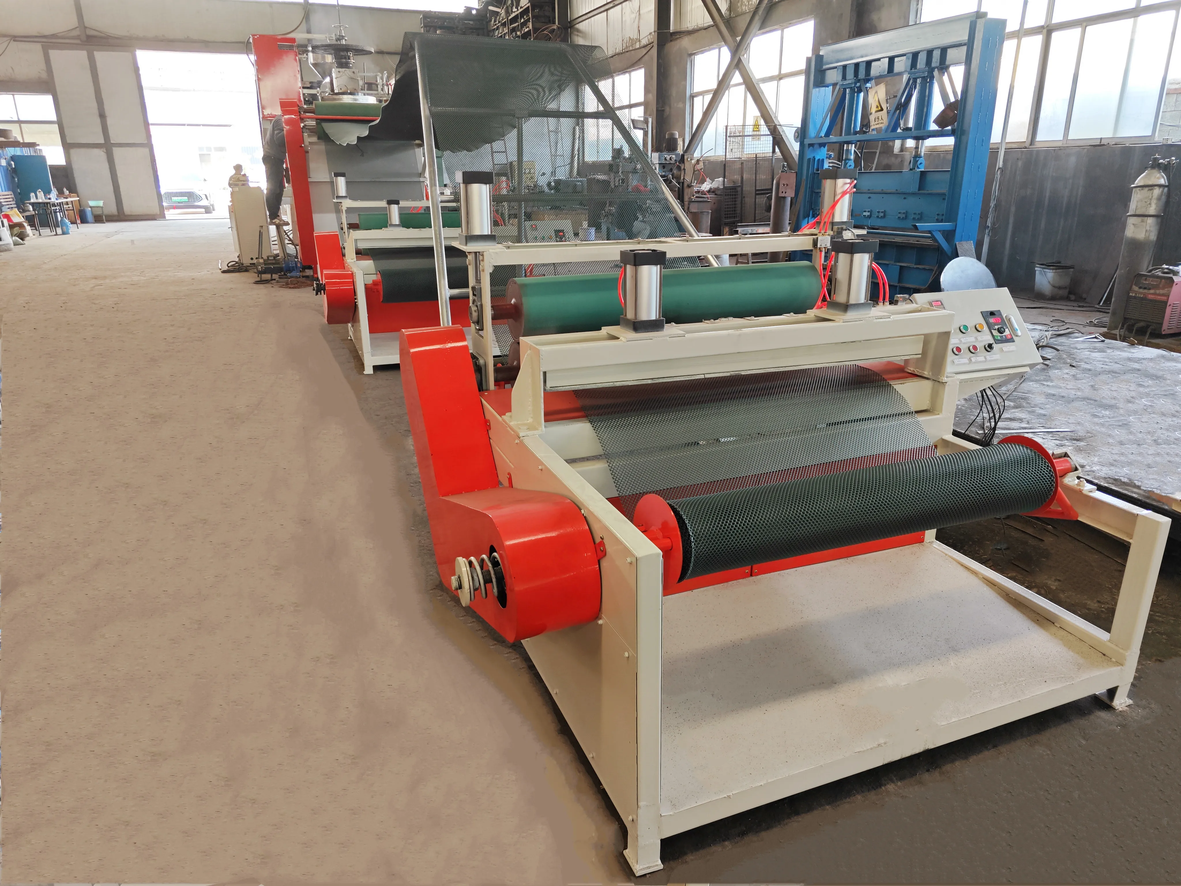 HDPE Plastic Rigid Net Extruder PE Mesh Fence Making Machine for ...