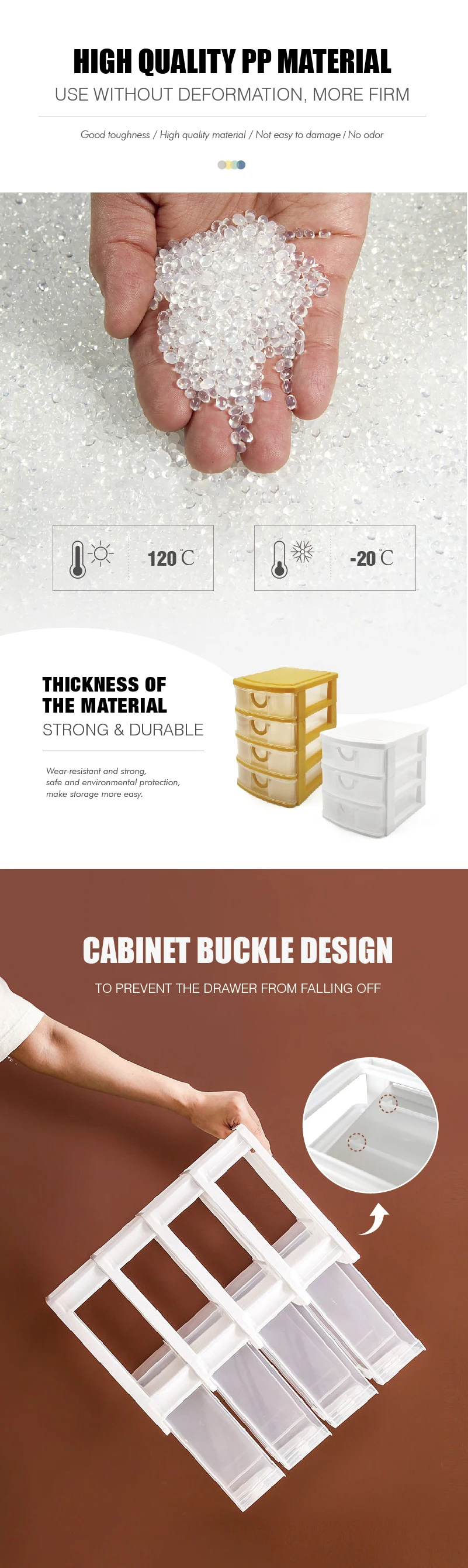 Multilayer Storage Cabinet Plastic Organizer Shelf Storage Rack Drawer ...