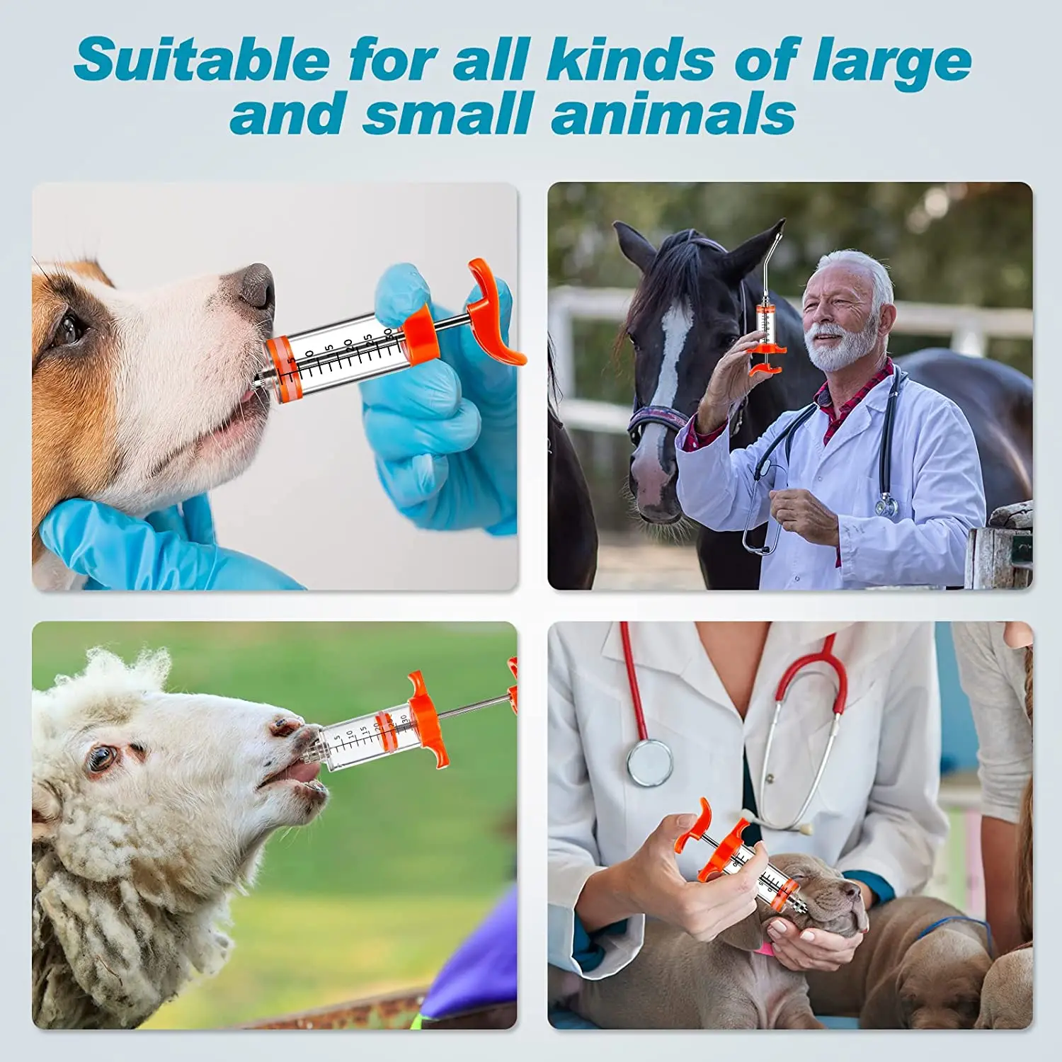 Veterinary Syringe/injector Tpx Material For Animals 20ml - Buy ...