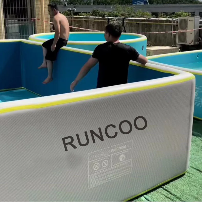 Customized Size Inflatable Swimming Ground Pool Square Rectangle Larger ...