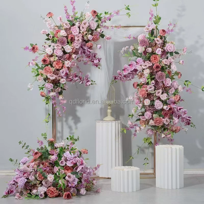 J37 8ft X 8ft Wedding Stage Background Decoration Roll up 5D Artificial ...