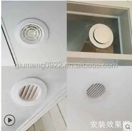 Adjustable Louver Air Vent Extract Valve Grille 75-200mm ABS Round ...