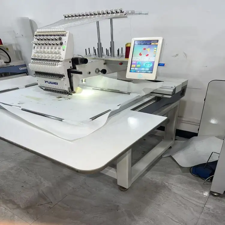 500*800 Industrial Fuwei Embroidery Machine - 12 Needles