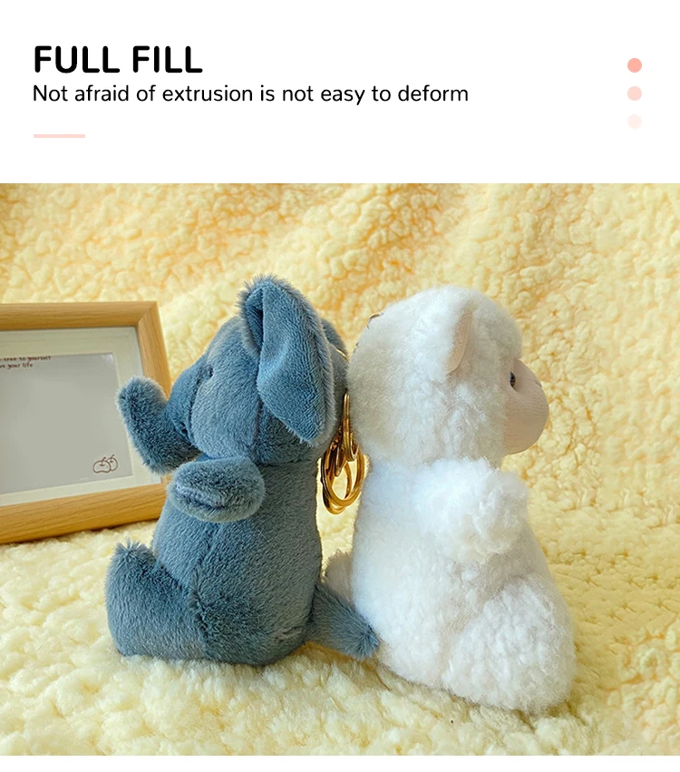 Customized Stuffed Animal Plush Doll Keychain Plush Pendant Lamb ...