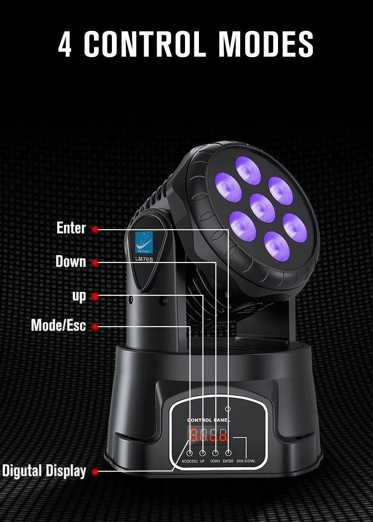 Big Dipper LM70S 7x8W Stage Led Light Moving Head Light Super Bright ...